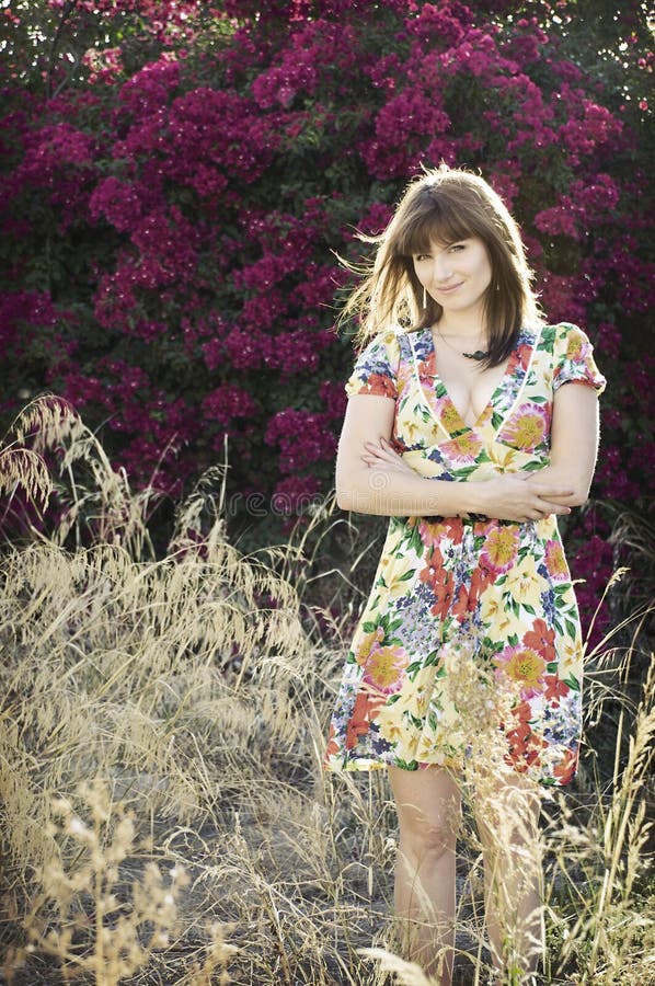 Beautiful Woman Outside in the Sunshine Stock Photo - Image of carefree ...