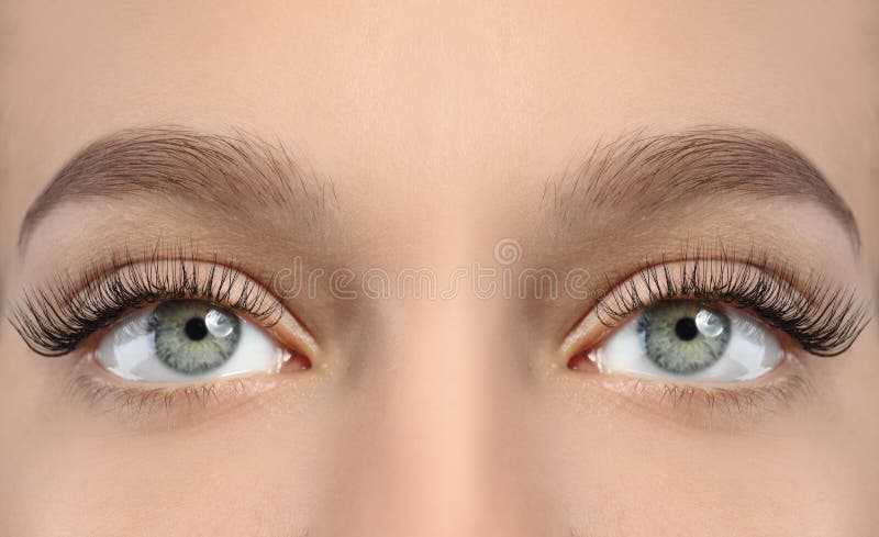 Beautiful Woman with Perfect Eyebrows, Closeup Stock Image - Image of ...