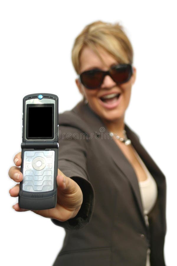 A Beautiful Woman with Phone Stock Photo - Image of girl, handy: 1296492