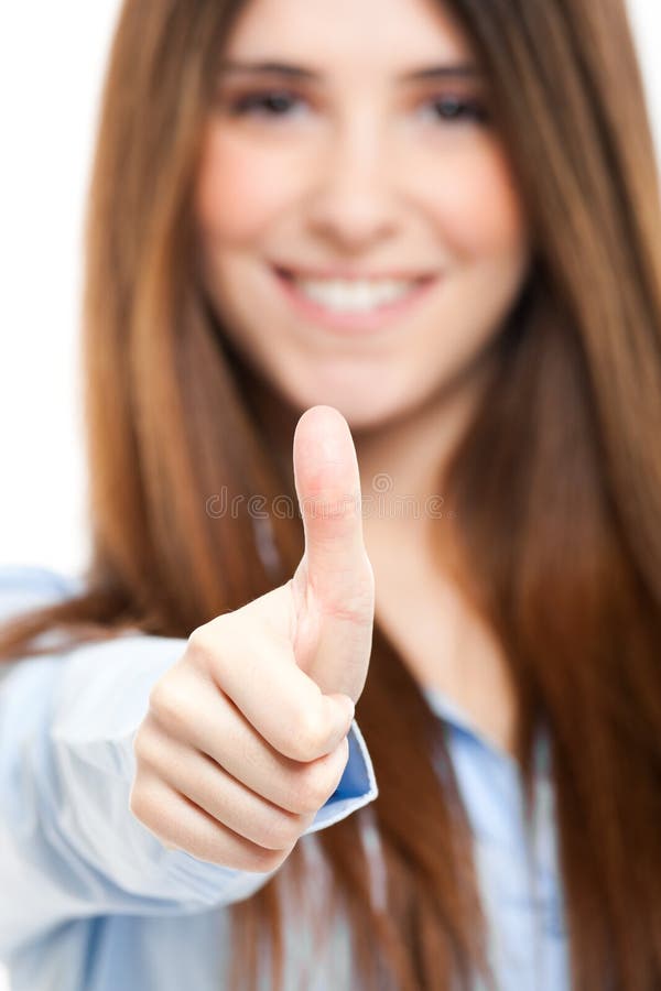 Woman thumbs up stock photo. Image of expression, woman - 30287566