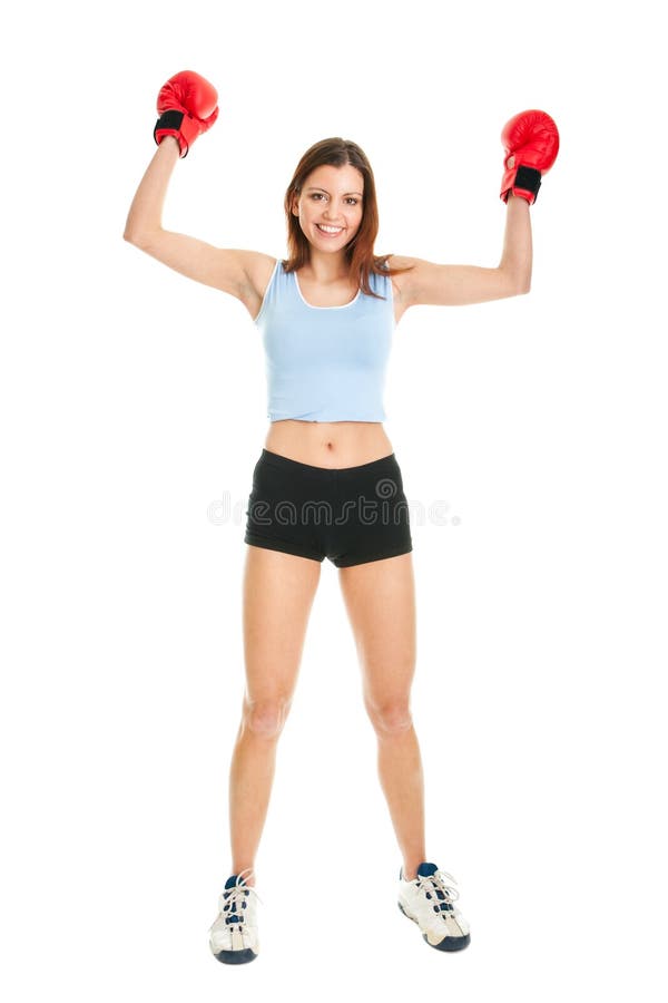 Cheering boxing women stock image. Image of center, power - 21122909