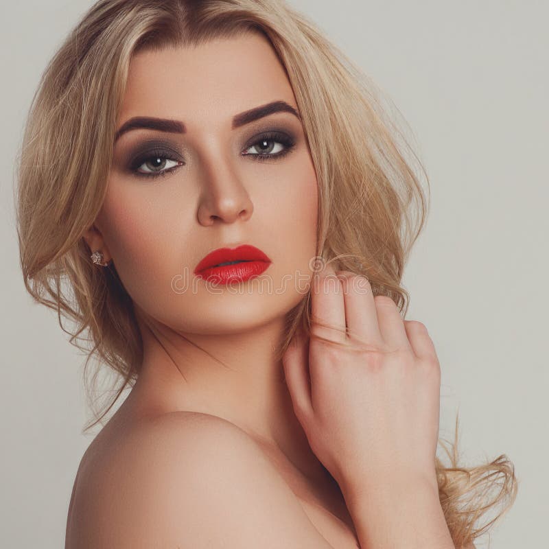 Beautiful Woman with Professional Make Up Stock Photo - Image of look ...