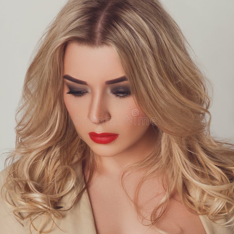 Beautiful Woman with Professional Make Up Stock Photo - Image of girl ...