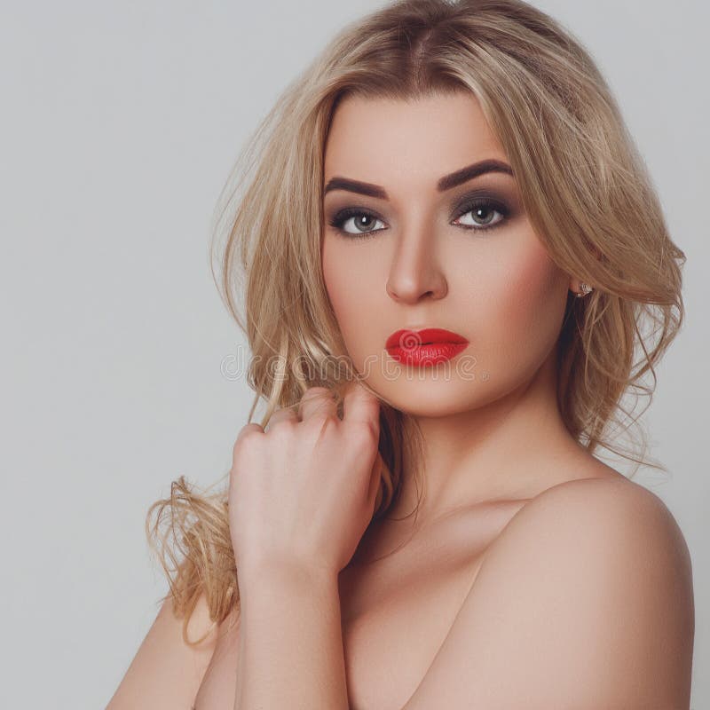 Beautiful Woman with Professional Make Up Stock Photo - Image of girl ...