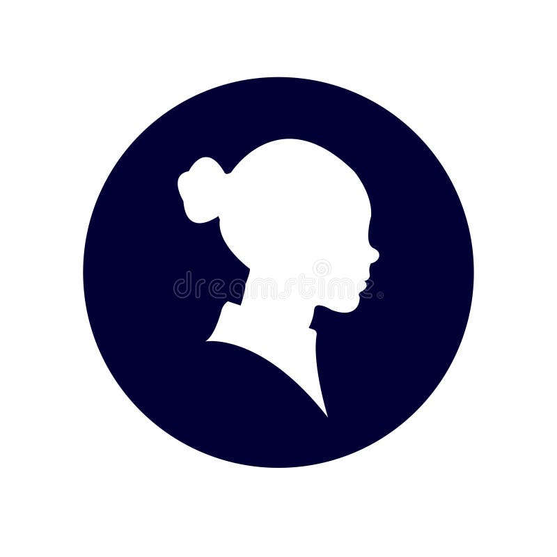 Beautiful Woman Profile Silhouettes Vector Young Female Face Design