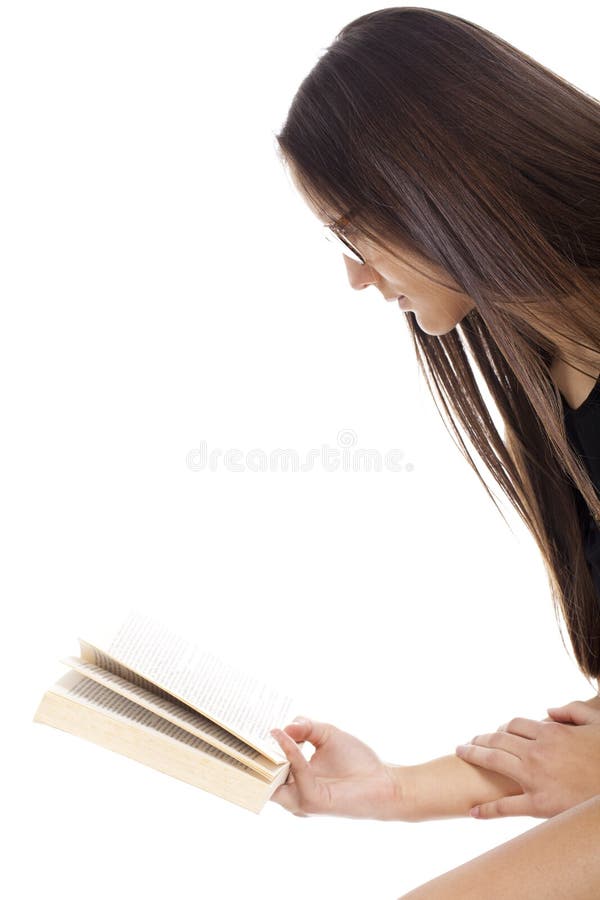 Beautiful Woman Reading a Book Stock Photo - Image of lovely, focused ...