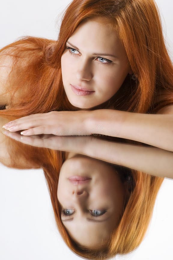 Beautiful woman reflection stock photo. Image of elegance - 12475062