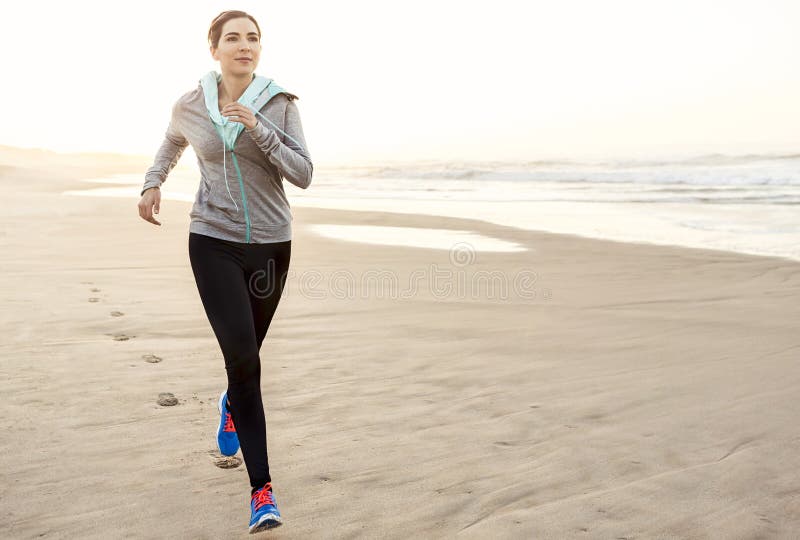 Beautiful woman running stock photo. Image of health - 58795022