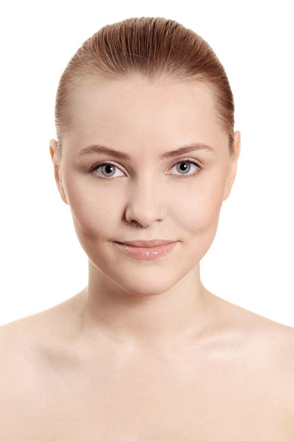 Beautiful Woman S Face with Clean Skin Stock Image - Image of clean ...