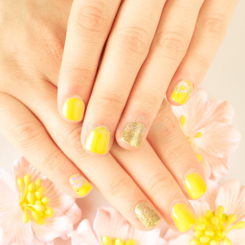 Beautiful woman s nails stock photo. Image of elegant - 55442822