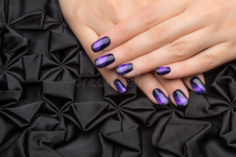Beautiful Woman S Nails with Nice Stylish Manicure Stock Photo - Image ...