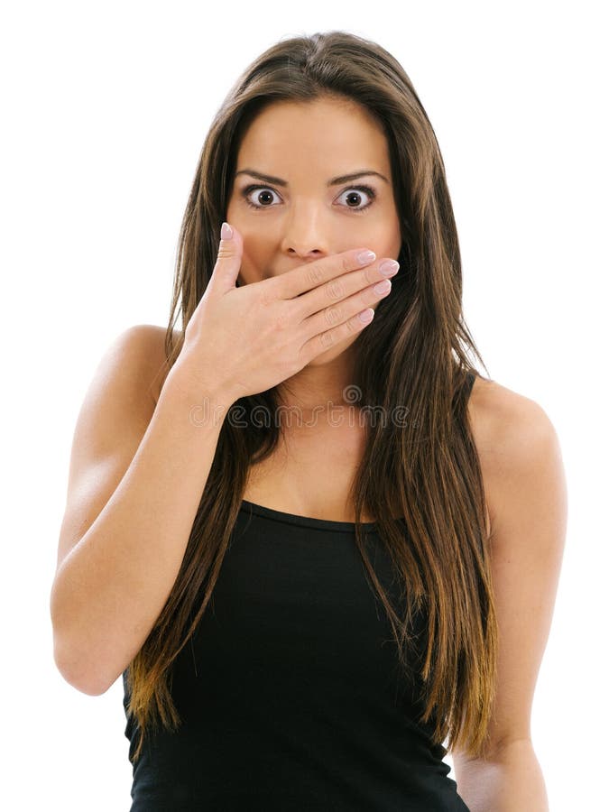 Beautiful Woman In Shock Stock Image Image Of Lady Excitement 34697827
