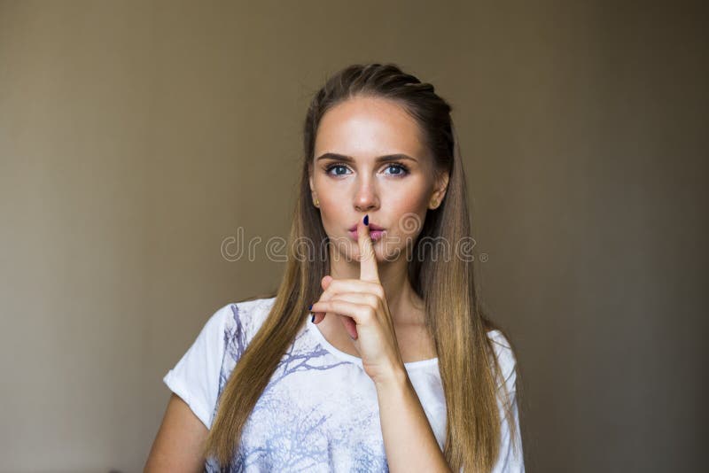 Shhhhhhh stock photo. Image of expression, people, finger - 15768458