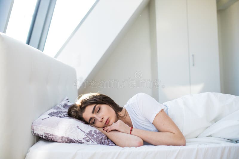 Beautiful woman sleeping stock photo. Image of beautiful - 83139680