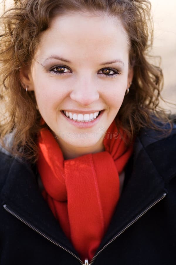 Beautiful Woman Smiling stock image. Image of closeup - 12335515