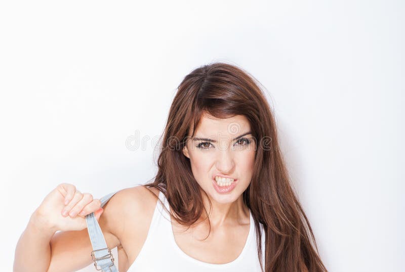 Beautiful Woman Snarling Expression Stock Photos - Free & Royalty-Free ...