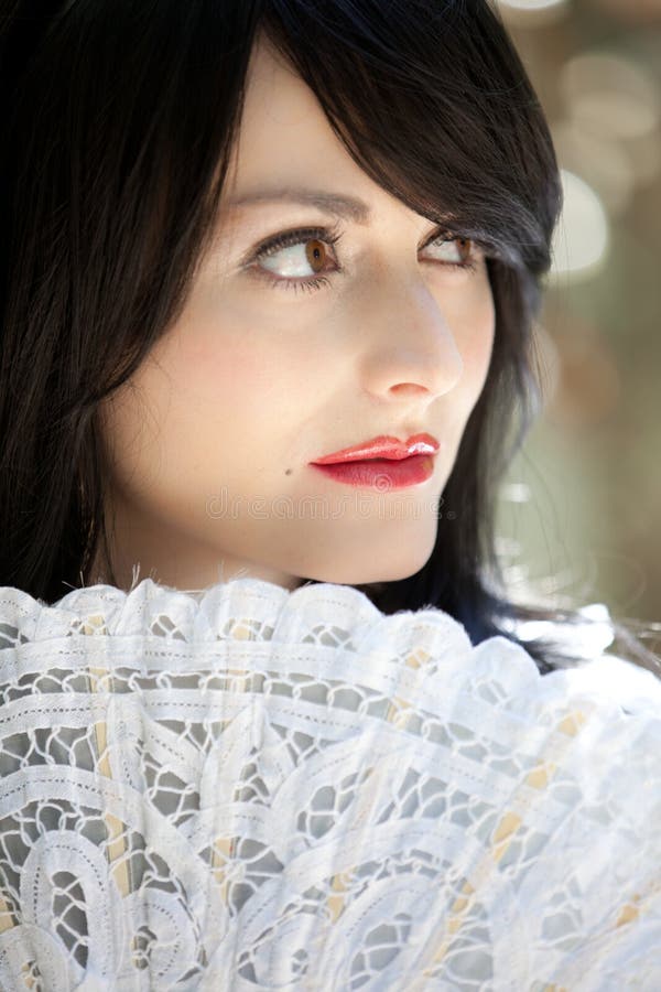 Beautiful Woman with Snow White Skin Stock Image - Image of human, hair ...