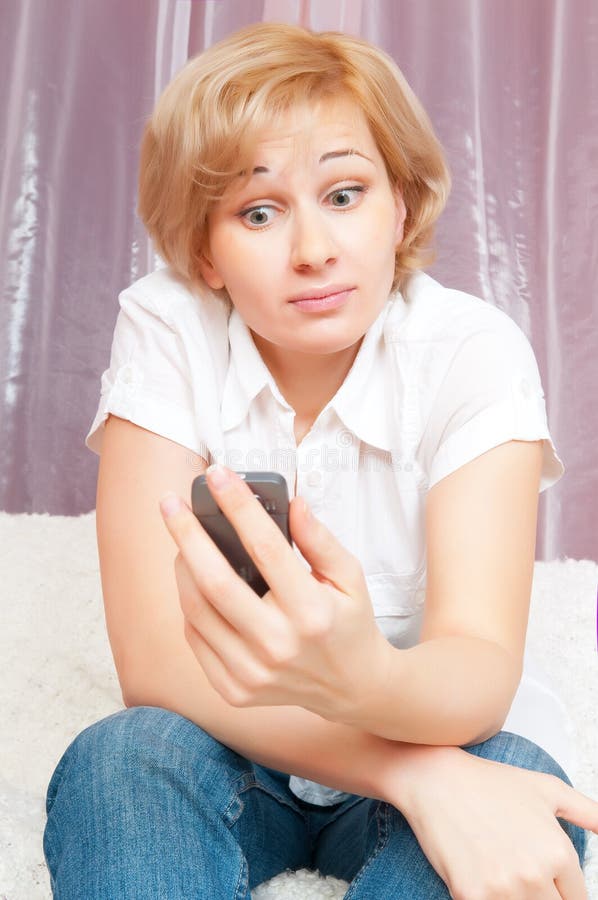 Beautiful Woman Speaking on Phone Stock Image - Image of attractive ...