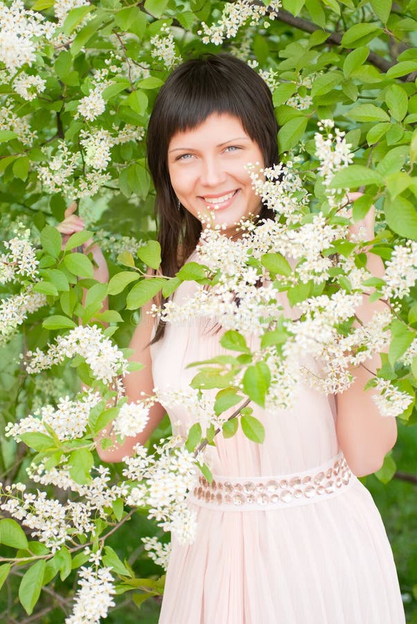 Beautiful woman in spring stock photo. Image of natural - 24906954