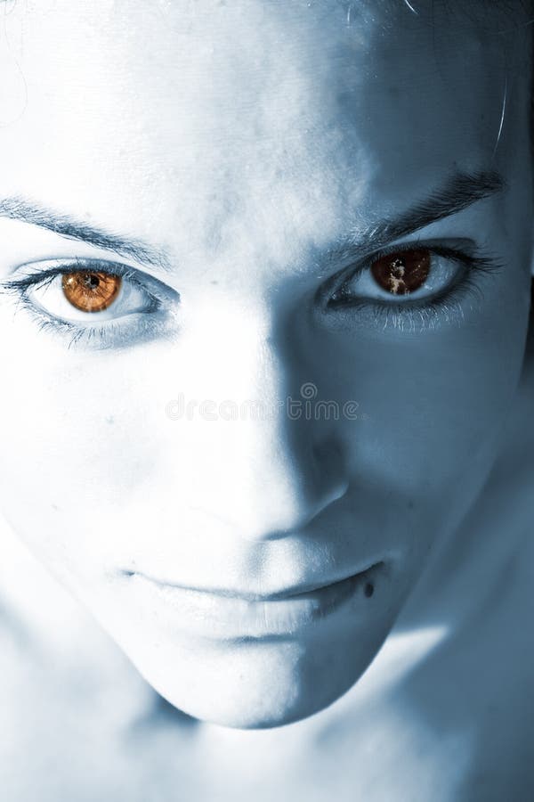 Beautiful Woman Staring at Camera Stock Image - Image of female ...