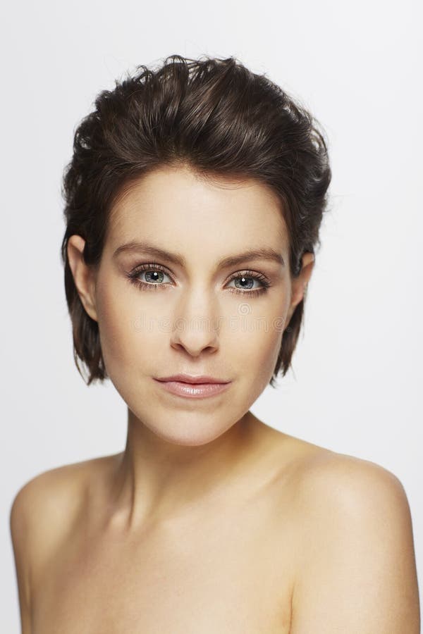 Beautiful woman in studio stock image. Image of portrait - 50742421