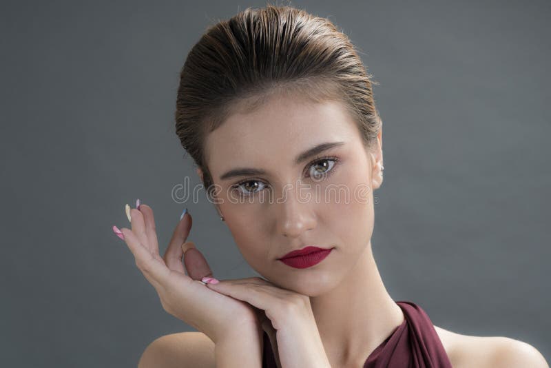 Beautiful Woman in the Studio Stock Image - Image of pretty, studio ...