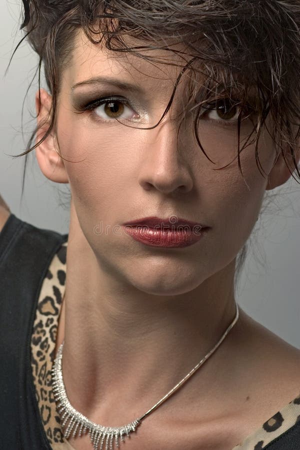 Beautiful Woman with Style Makeup. Stock Photo - Image of couture ...