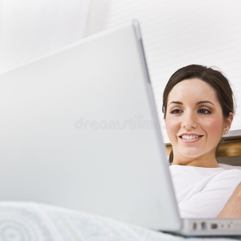 Beautiful Woman Using Laptop Picture. Image: 9913159