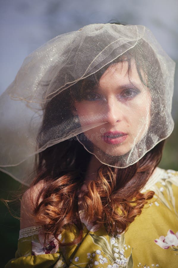 Beautiful woman with veil stock photo. Image of chador - 88700212