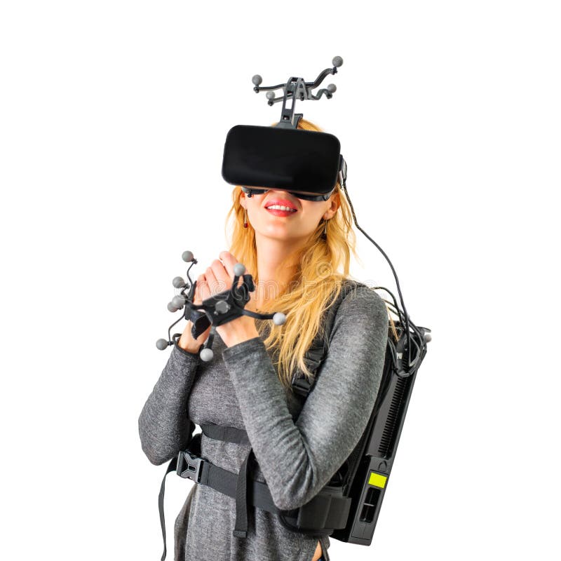 Standard Equipment on Woman in Vr Club Stock Image - Image of gamer ...