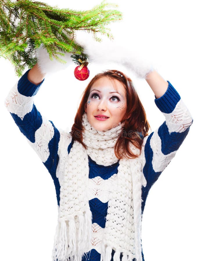 Beautiful Woman in Warm Clothing Stock Image - Image of positive, scarf ...