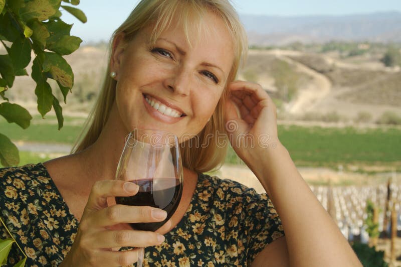 Beautiful Woman Wine Tasting Stock Photo - Image of eyes, alcohol: 2795326