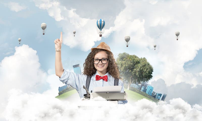 Creative Inspiration of Young Female Writer. Stock Photo - Image of ...