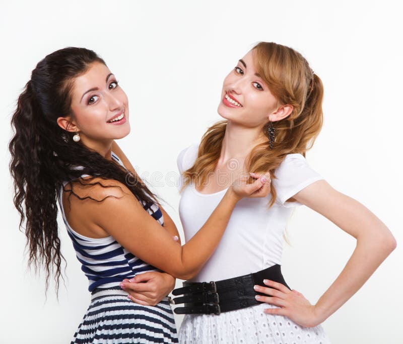 Beautiful Women Friends Happy Stock Image - Image of happiness, friends ...