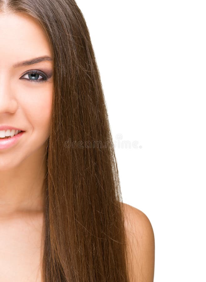 Beautiful women,half face stock photo. Image of care - 35565726