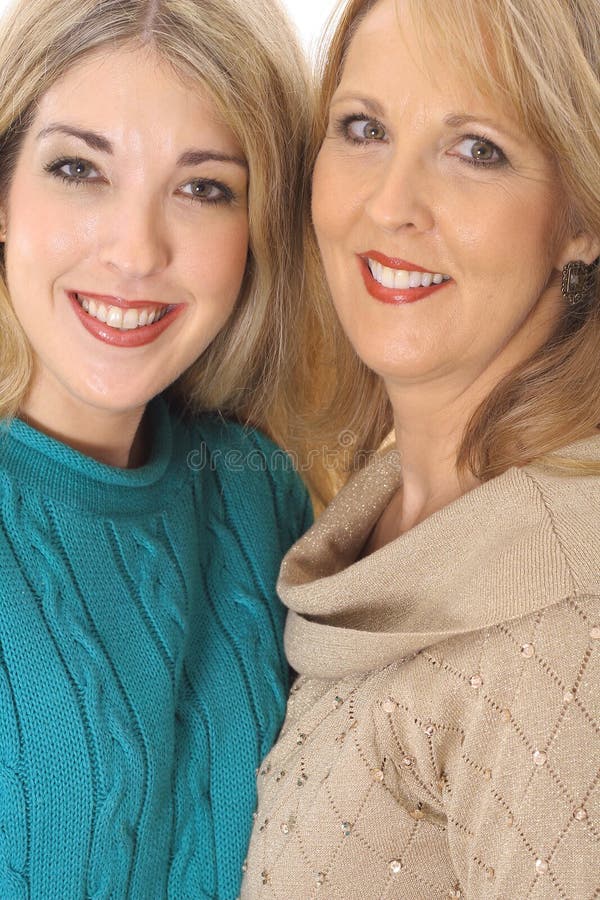 Beautiful Women in Sweaters Upclose Stock Image - Image of mother ...
