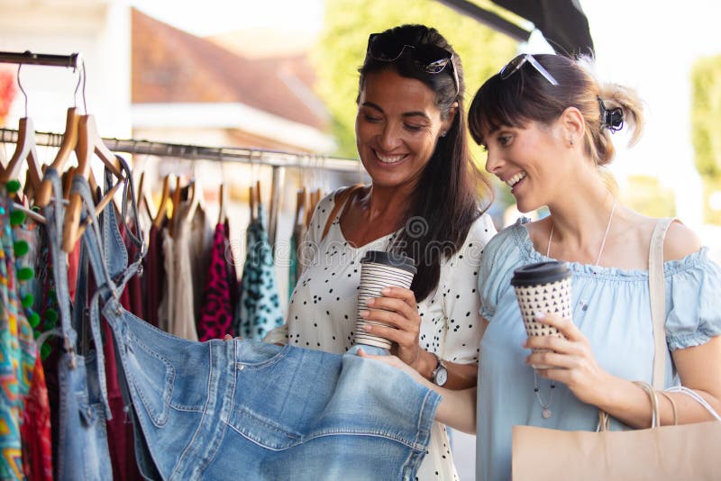 Beautiful Women at Weekly Cloth Market Stock Image - Image of cheap ...