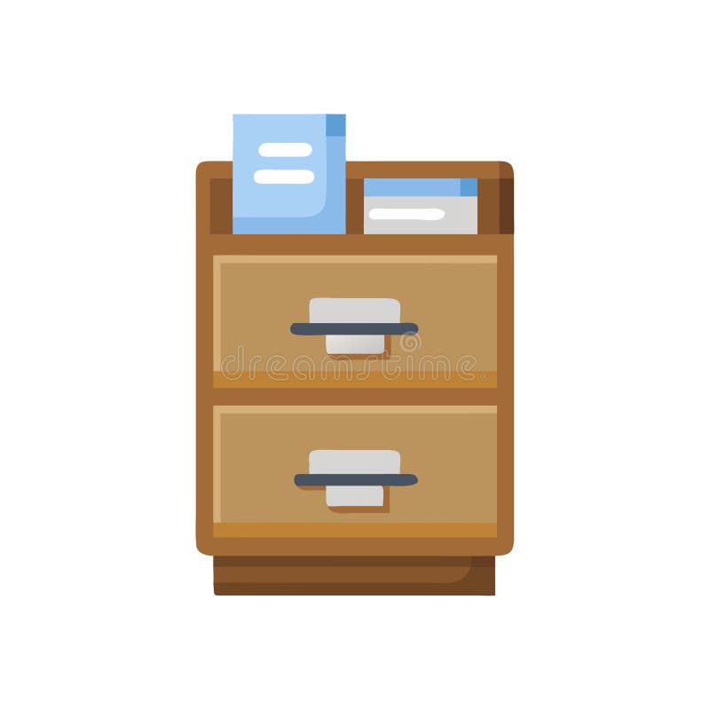 Beautiful Wood Filing Cabinet for Elegant Decor Stock Vector ...