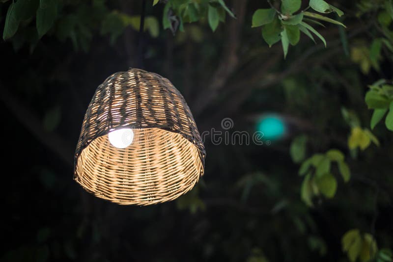Beautiful Wood Lamp by Handmade Design for Decorate Stock Image - Image ...