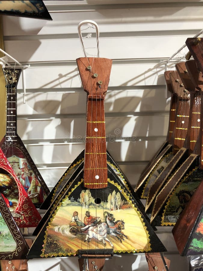 Beautiful Wooden Balalaika in Russian Style Editorial Image - Image of ...