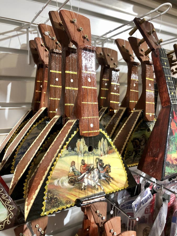 Beautiful Wooden Balalaika in Russian Style Editorial Photography ...