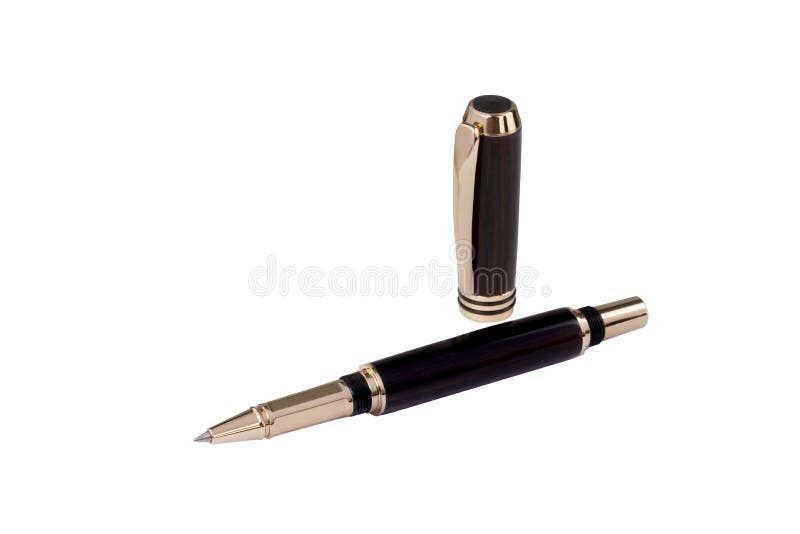 A Wooden Pen for Signing Documents. Stock Photo - Image of manager ...