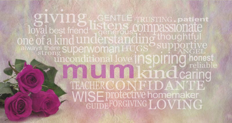 Beautiful Words for Every Mum Stock Photo - Image of give, gift: 48827402
