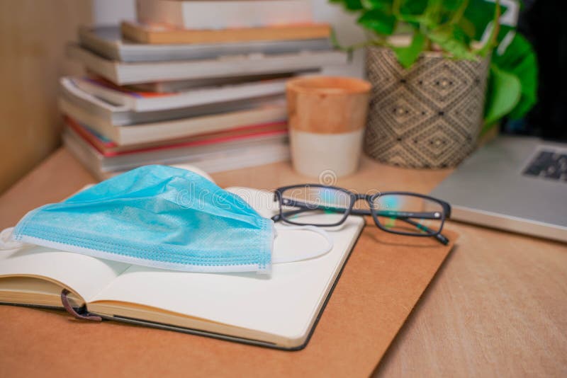 Beautiful Workspace at Home with Computer during Quarantine Stock Photo ...