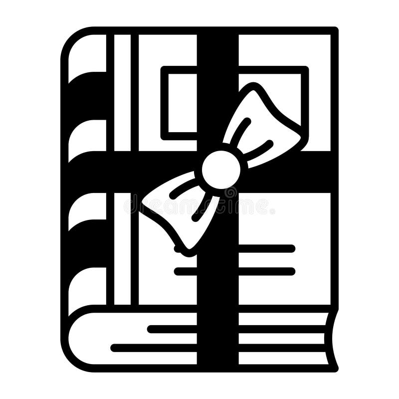 A Beautiful Wrapped Book with Ribbon, Vector of Gift Book Stock Vector ...