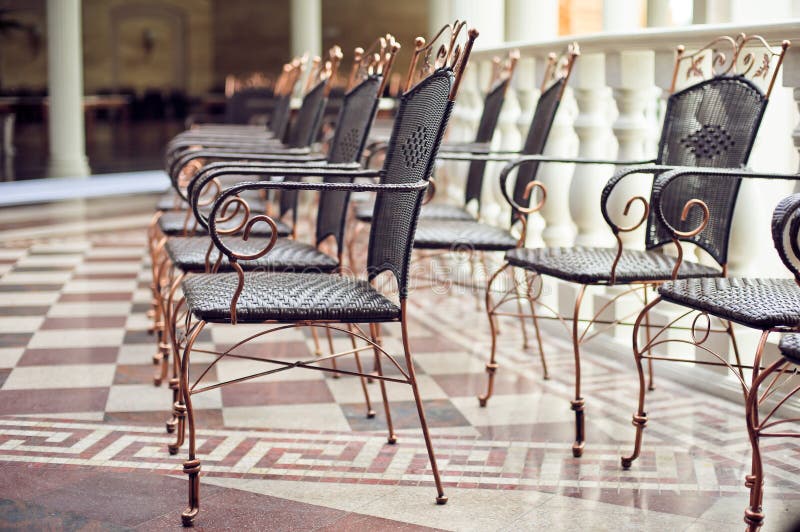 Beautiful Wrought Iron Chairs Stock Image - Image of italy, fine: 76432241