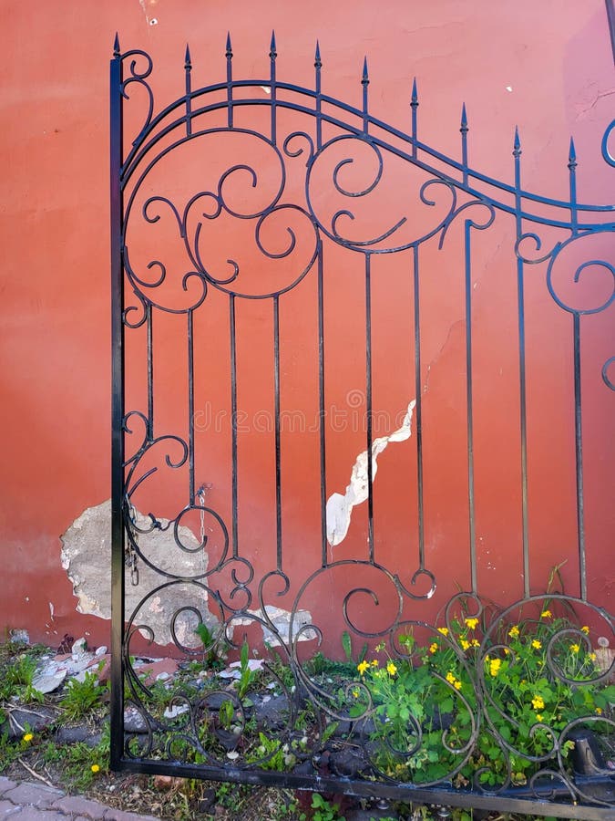Red Wrought Iron Fence Gate Ornate And Beautiful Wrought Iron Fence