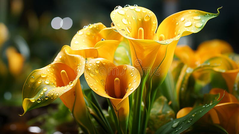 Beautiful Yellow Calla Lily Stock Image - Image of bright, flora: 297196989