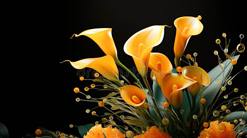 Beautiful Yellow Calla Lily Stock Photo - Image of romance, botanical ...