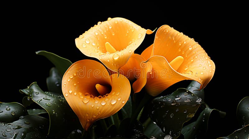 Beautiful Yellow Calla Lily Stock Image - Image of flora, botanical ...